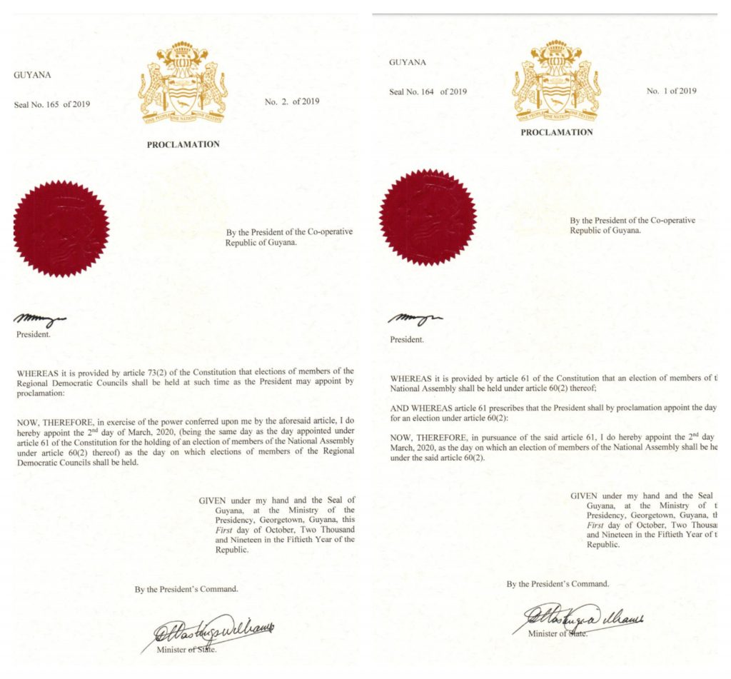 BREAKING: President issues Proclamations for 2nd March 2020 Elections ...