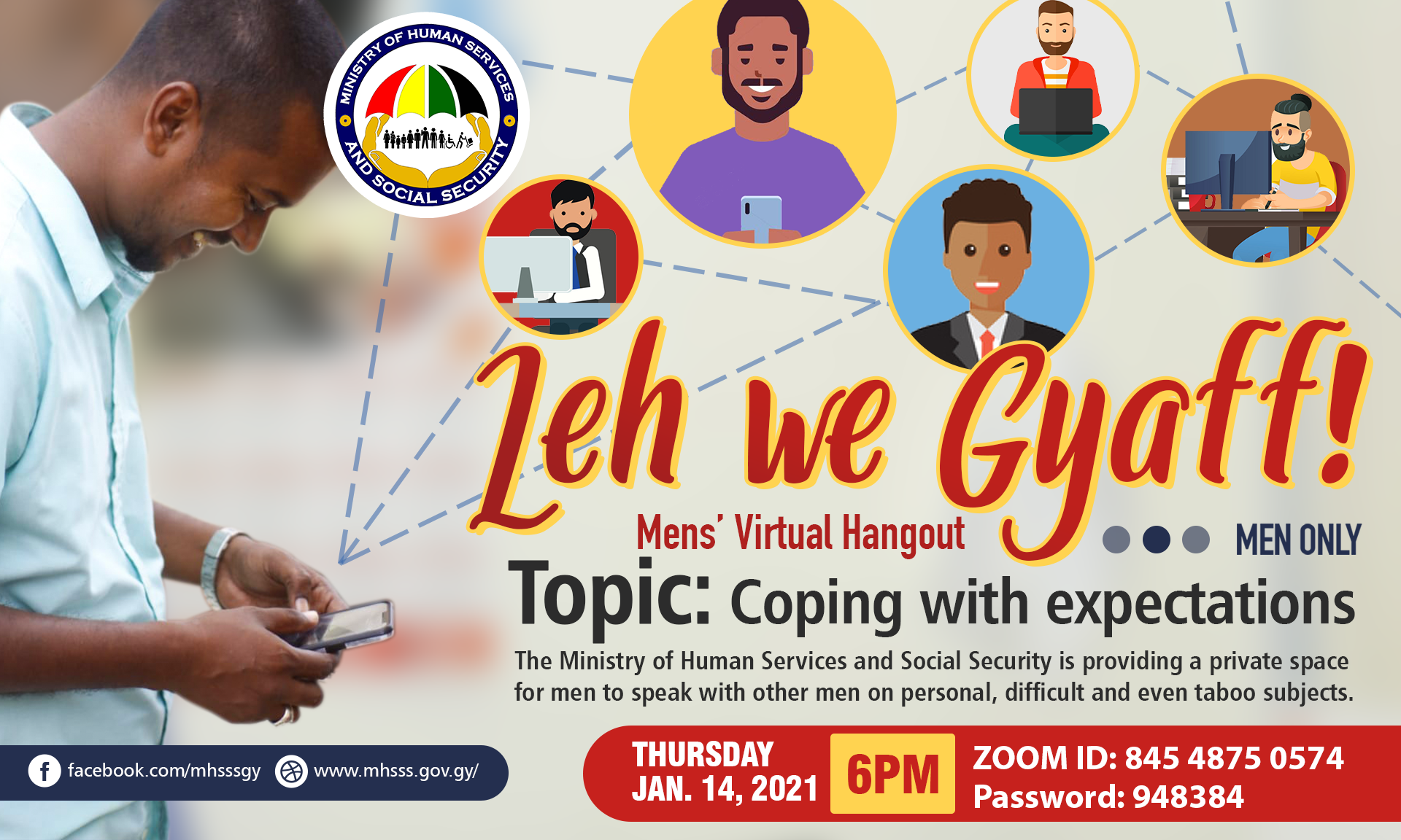 Virtual Men's Safe Space programme being launched - News Source Guyana