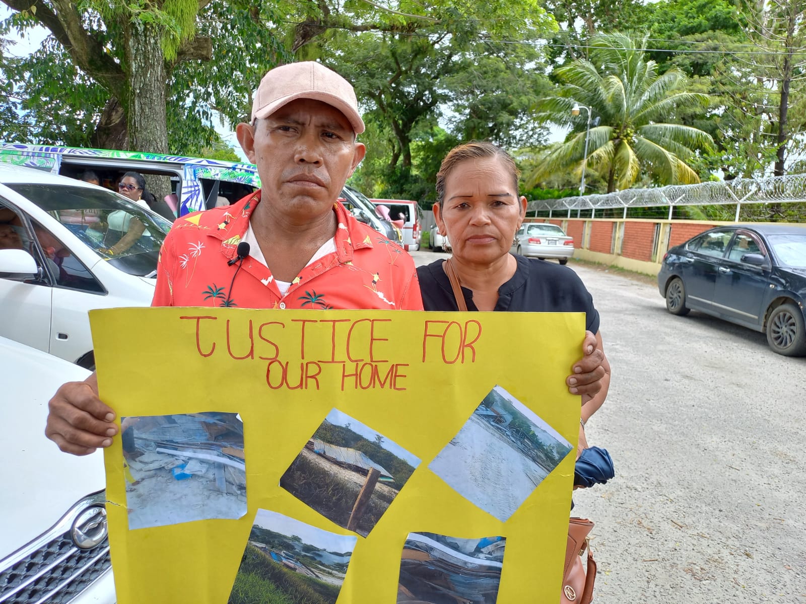 Displaced Hill Foot residents picket Housing Ministry and Lands and ...