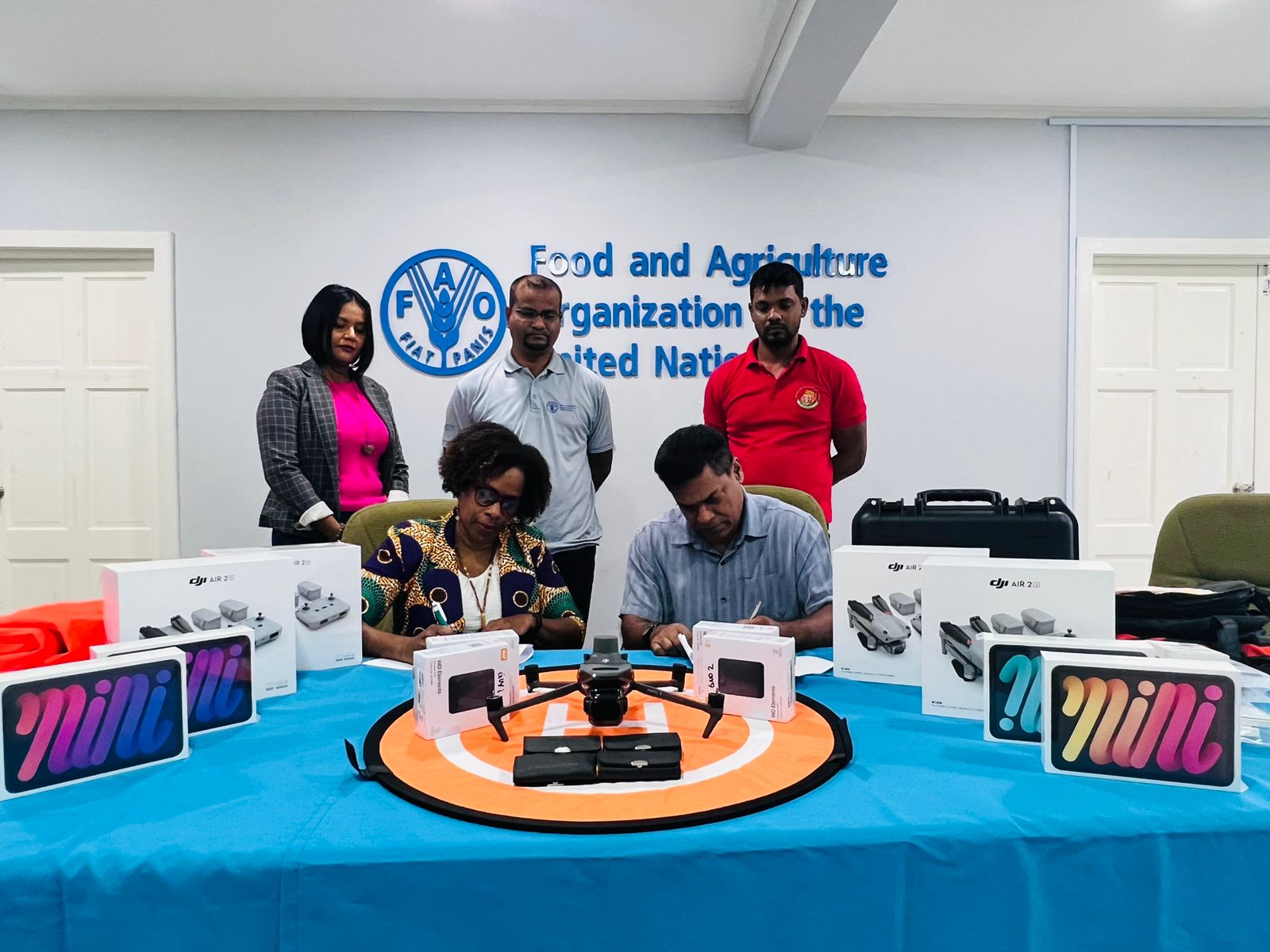 FAO launches drone project with GRDB for monitoring of rice cultivation ...