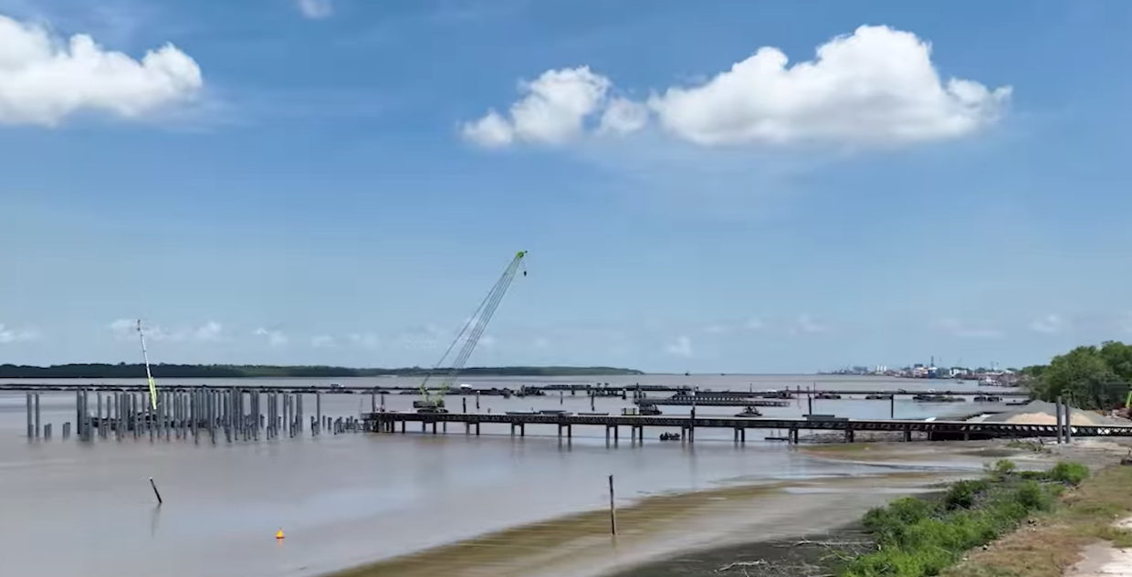 Preparation works for construction of new Demerara Bridge moving apace ...