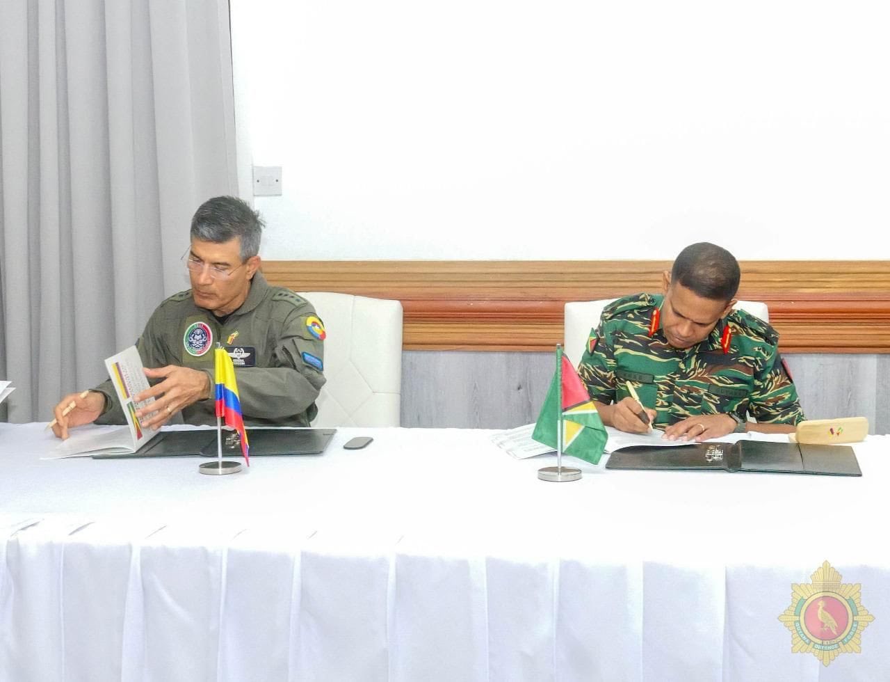 GDF inks MoU for aerial surveillance support with Colombian Defence Ministry - News Source Guyana